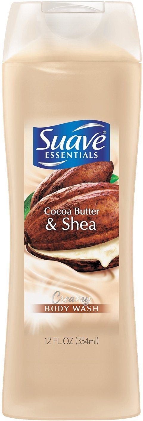 Suave Naturals Creamy Body Wash Cocoa Butter & Shea 12 oz (Pack of 4)