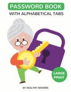 password book for seniors - alphabetically sorted: large print