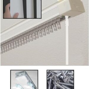 Vertical Blinds Replacement Headrail Track Custom Made to Your Size, Stack, and Control Type - Complete with Brackets and Hardware (64.5 inches)