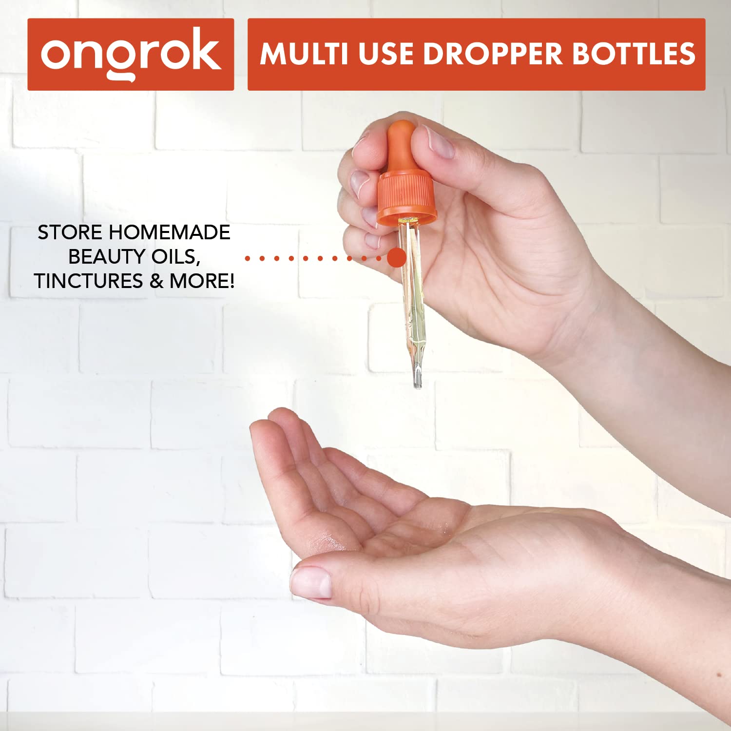 ONGROK Glass Dropper Bottles (1oz/30ml), 6 Pack, Color Coded Tincture Bottles with Dropper, UV Resistant, Frosted Grey Glass Vials with Pipette Dropper, Funnel Included