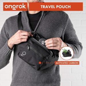 ONGROK Carbon Technology Waist Bag | Small Odor Proof Backpack, Newest Model, Waterproof Zipper Sealed, Carbon Lined Waist Pouch, Unisex/Men/Women