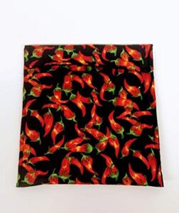 potato bag, microwave potato bag, potato cooker bag, potato pouch, baked potato bag, cotton bag in a red chili pepper fabric print