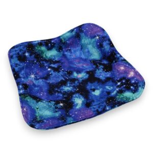 galaxy microwave plate holder - blue, purple and aqua night sky cotton fabric cozy