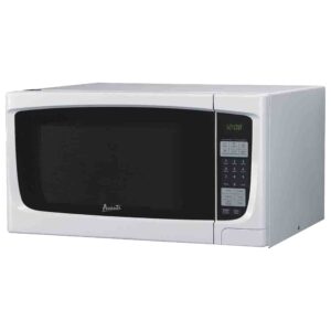 avanti microwave oven 1000-watts compact with 9 pre cooking settings, speed defrost, electronic control panel and glass turntable, 1.4 cubic, white