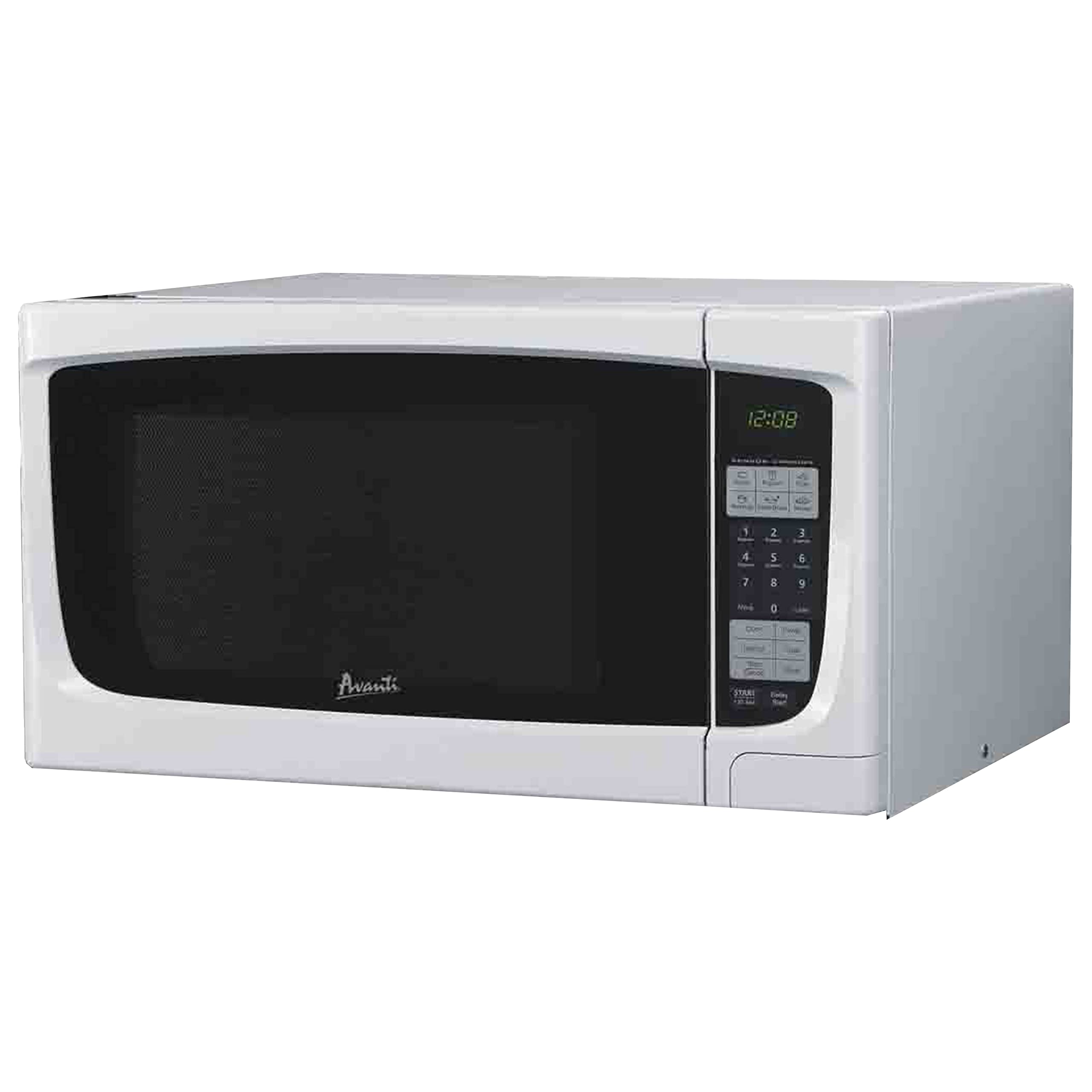 Avanti Microwave Oven 1000-Watts Compact with 9 Pre Cooking Settings, Speed Defrost, Electronic Control Panel and Glass Turntable, 1.4 cubic, White