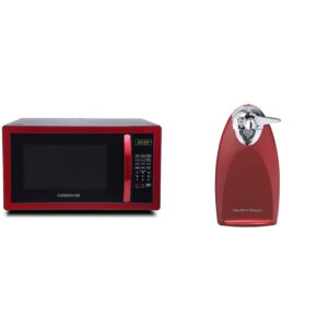 farberware countertop microwave oven (1000 watts) and hamilton beach electric can opener with knife sharpener