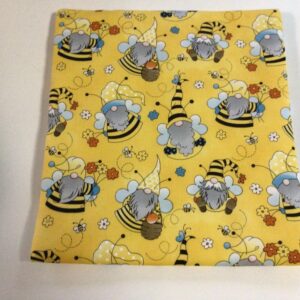 Microwave Potato Bag Yellow Honey Bee Gnomes Large All Cotton Baked Potato Bag Handmade Kitchen Utensil