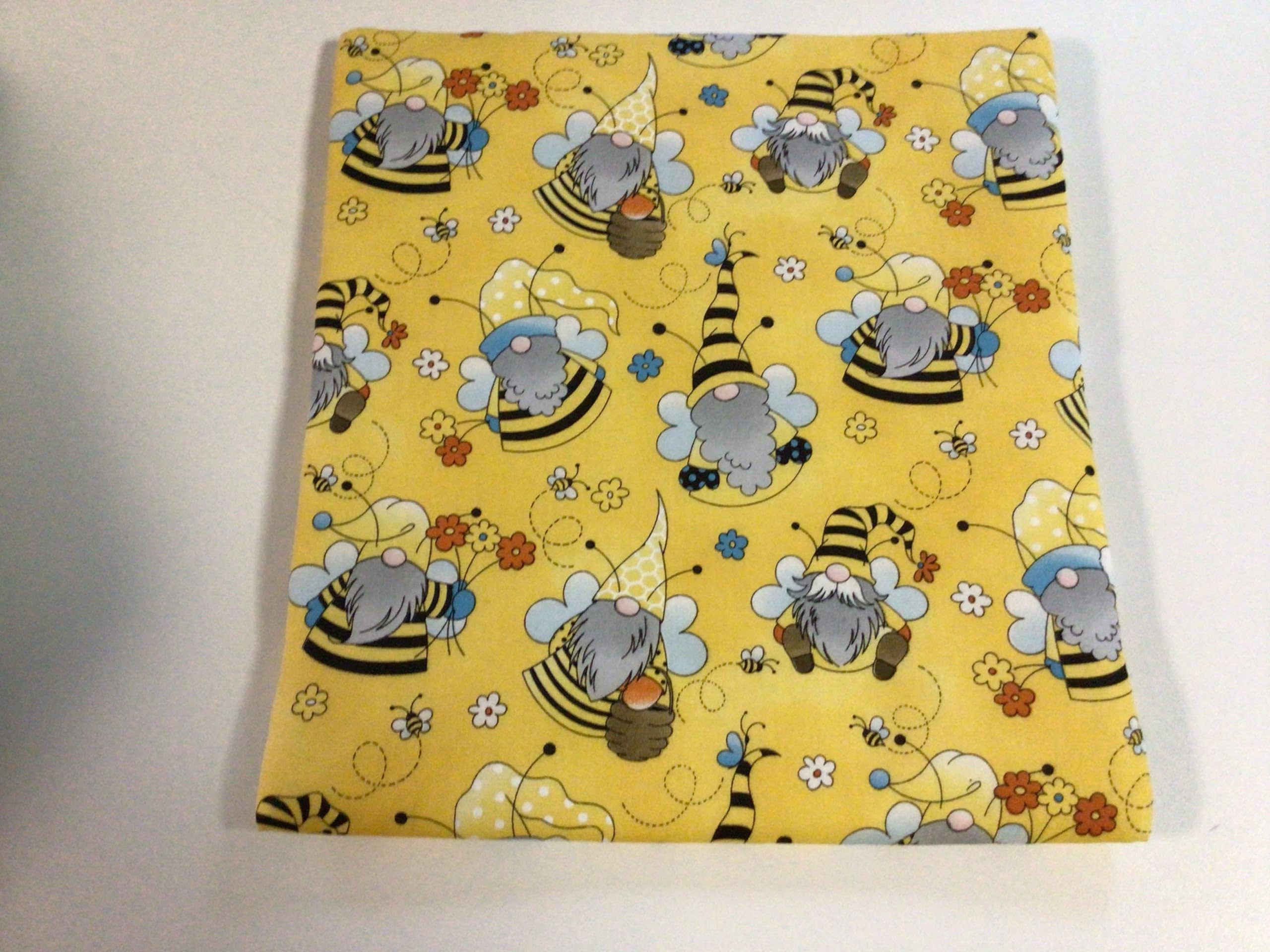 Microwave Potato Bag Yellow Honey Bee Gnomes Large All Cotton Baked Potato Bag Handmade Kitchen Utensil