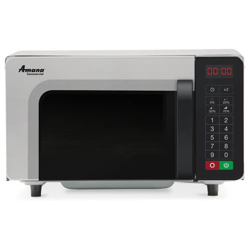 AMANA RMS10TSA, Commercial Microwave, 0.8 Cu. Ft, 1000 Watt, Touch Controls, Stainless Steel