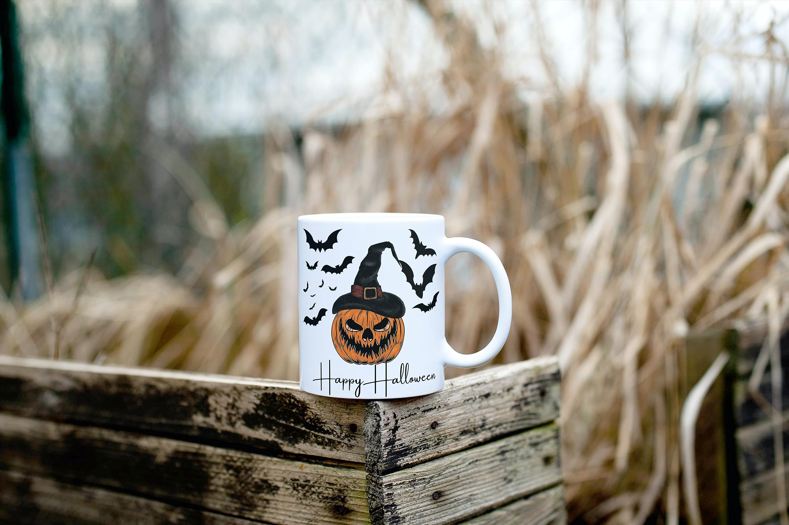 Halloween Mug, 12oz Ceramic Mug, Dishwasher and Microwave Safe, High Quality Sublimation, Perfect Gift For Halloween, Perfect Fall Gift, By Blair's Best Gifts LLC