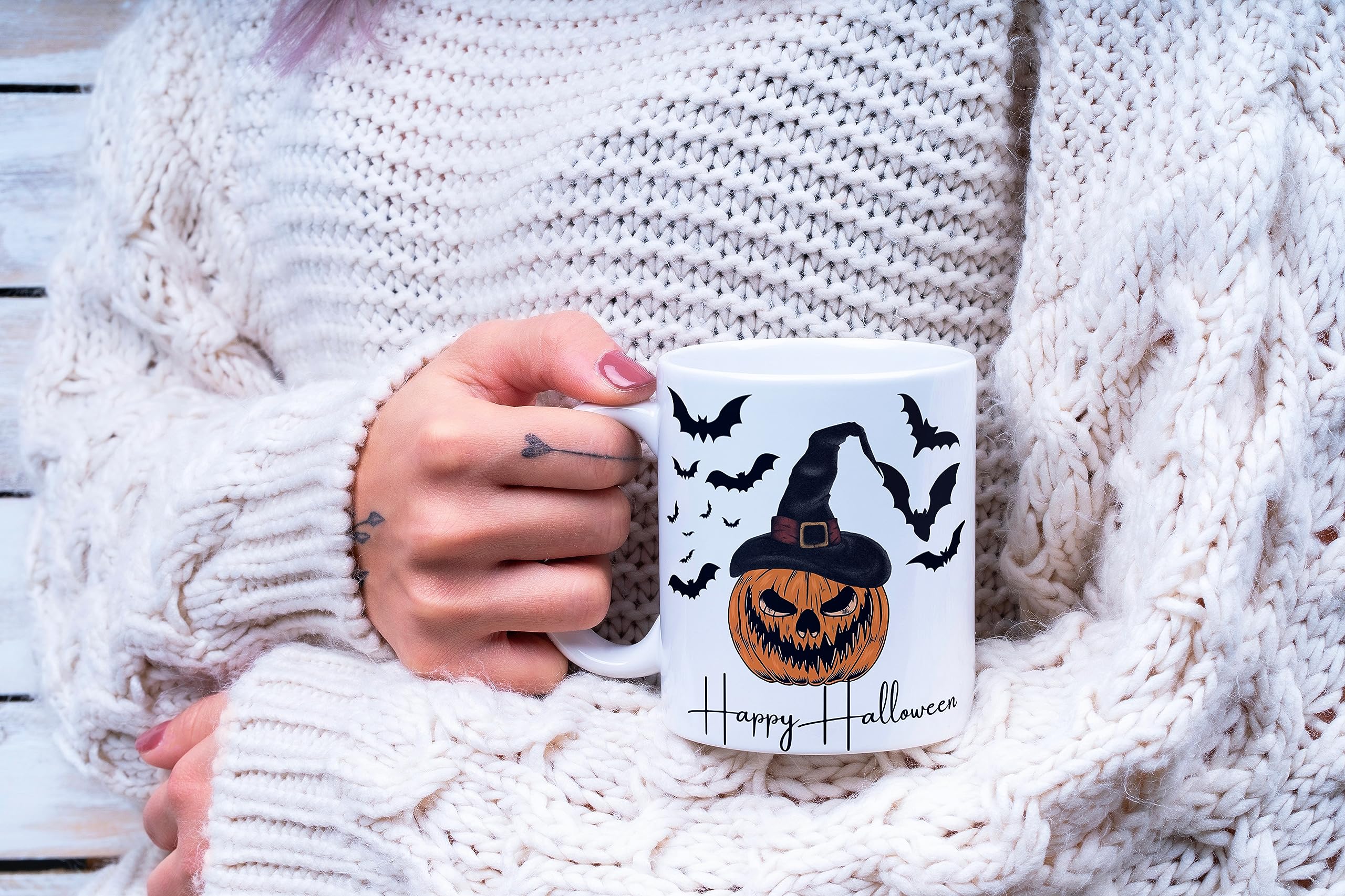 Halloween Mug, 12oz Ceramic Mug, Dishwasher and Microwave Safe, High Quality Sublimation, Perfect Gift For Halloween, Perfect Fall Gift, By Blair's Best Gifts LLC