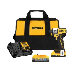 dewalt 20v max impact driver, cordless, 3-speed, battery and charger included (dcf845d1e1)