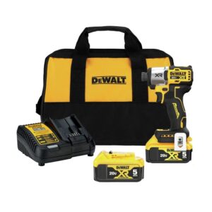 dewalt 20v max impact driver, cordless, 3-speed, 2 batteries and charger included (dcf845p2)