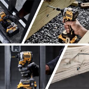 DEWALT ATOMIC 20V MAX* 1/4 in. Brushless Cordless 3-Speed Impact Driver one-pack Bare Tool (1pack ATOMIC 20V MAX Brushless 1/4 in. 3Speed Drive)