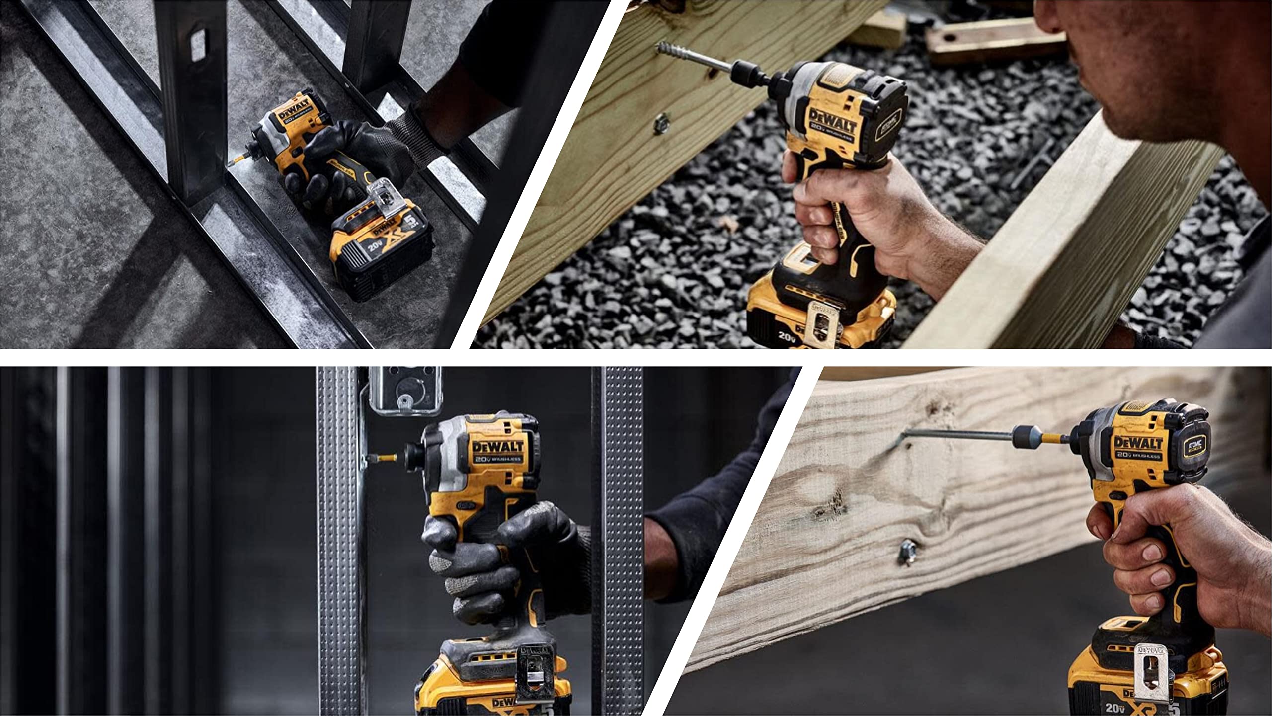 DEWALT ATOMIC 20V MAX* 1/4 in. Brushless Cordless 3-Speed Impact Driver one-pack Bare Tool (1pack ATOMIC 20V MAX Brushless 1/4 in. 3Speed Drive)