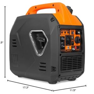 WEN 56235i Super Quiet 2350-Watt Portable Inverter Generator with Fuel Shut Off, CARB Compliant, Ultra Lightweight, Black