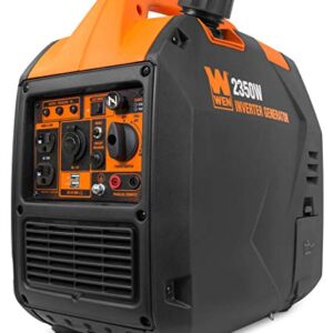 WEN 56235i Super Quiet 2350-Watt Portable Inverter Generator with Fuel Shut Off, CARB Compliant, Ultra Lightweight, Black