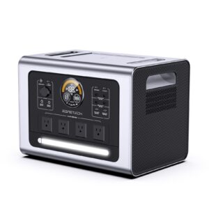 egretech sonic 2200w portable power station, 2200wh backup lithium battery solar generator with 4 x ac outlets 2200w (3300w peak), fully charge in 1.67hrs for emergency, rv, camping, home outage.