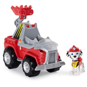 paw patrol, dino rescue marshall’s deluxe rev up vehicle with mystery dinosaur figure