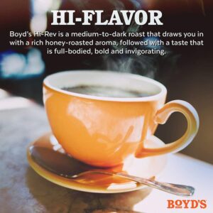 Boyd's Coffee Hi-Rev Medium-Dark roast single serve pods (72 Count)