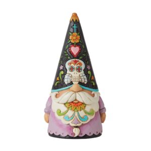 enesco jim shore heartwood creek halloween day of the dead gnome figurine, 6.1 inch, multicolor