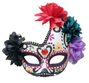 awlsyj womens day of the dead masquerade mask venetian party mask halloween costumes mardi gras mask(b purple)