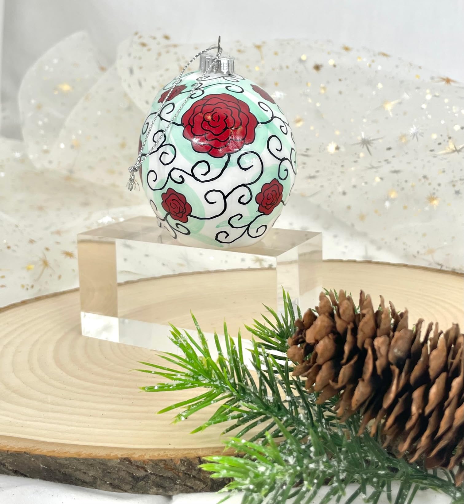 Christmas By Krebs Christmas Tree Ornaments - Figurine Glass from Handcrafted Hanging Holiday Decor for Trees