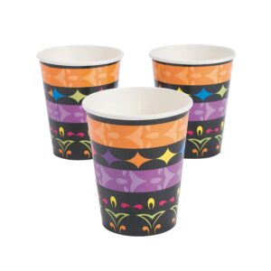 fun express - day of the dead 9oz cup (8pc) for halloween - party supplies - print tableware - print cups - halloween - 8 pieces