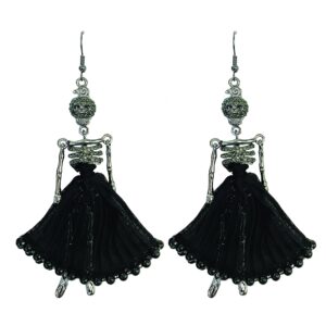 lux accessories halloween day of the dead dancing skeleton dangling earrings