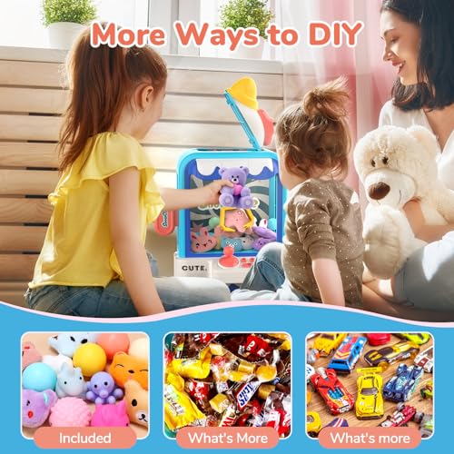 Skirfy Claw Machine for Kids, Claw Game Machine,Candy Machine with 27PCS Toy Prizes Inside,Boys Arcade Machine,Adjustable Sound,Great Birthday Gifts for Boys Girls