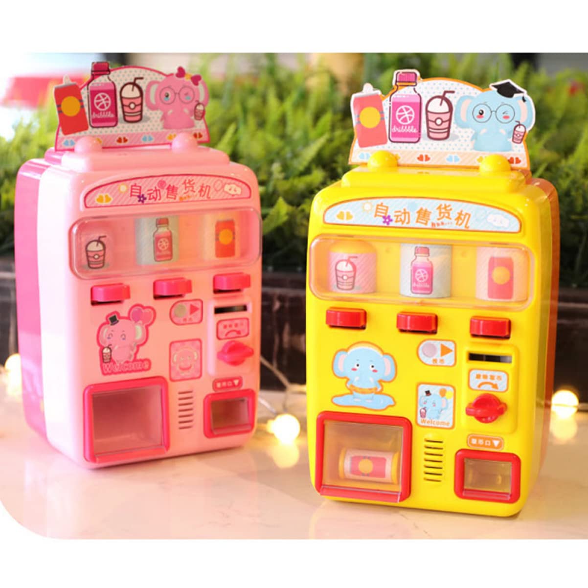 Toyvian Vending Machines Pretend 1 Set Simulation Play House Mini Mini Electronic Vending Juguetes Para Niños Frog Boy Girl Drinks Child Christmas Gifts Balloons Drink Machine Game