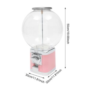 Freestanding Vending Machine Lockable Large Capacity Gumball Dispenser Machine Classic Gumball Bank Commercial Toy and Candy Vending Machine for Kids Child Birthday Christmas Party, Pink