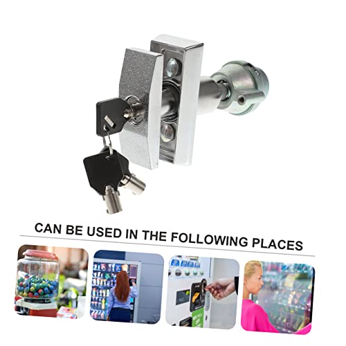 SOLUSTRE Automatic Vending Machine Lock Candy Machine Locking Bar Machine Lock Tool Gumball Machine Lock Soda Machine Lock Shed Door Lock Machine Lock Coin Zinc Alloy Snack Machine