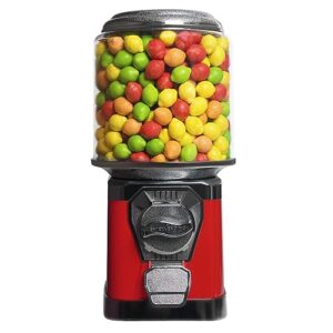 gumball machine for kids with refill - red vending machine with cylinder globe and 1" bouncy balls refill - bubble gum machine for kids - home vending machine - coin gumball machine - bubblegum