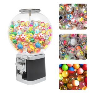 Vending Machine,1.26in Big Bubble Gumball Dispenser Machine w/key,Classic Bubble Capsule Toys Candy Dispenser Vending Machine Gumball Machine for Game, Retail Stores (Black)