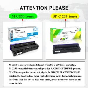 Compatible Toner Cartridge Print Cartridge M C250 P C300 P C301 C250H C300W Black High Capacity 6900 Pages TOPRINT for Ricoh M C250FW, M C250FWB, P C300W, P C301W Printers