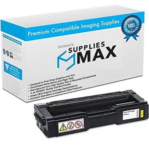 SuppliesMAX Compatible Replacement for Ricoh M-C250FW/M-C250FWB/P-C301W Yellow Toner Cartridge (6300 Page Yield) (Type M-C250H) (408355)