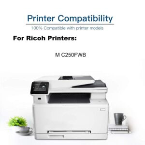 Kolasels 1-Pack (Cyan) Compatible High Yield M C250 (408349) Printer Toner Cartridge use for Ricoh M C250FWB Printers