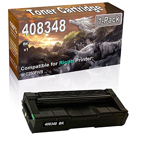 1-Pack (Black) Compatible High Yield M C250 (408348) Printer Toner Cartridge use for Ricoh M C250FWB Printers