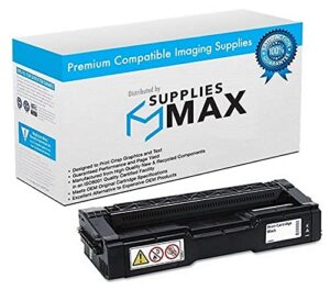 suppliesmax compatible replacement for ricoh m-c250fw/m-c250fwb/p-c301w black toner cartridge (6900 page yield) (type m-c250h) (408336)