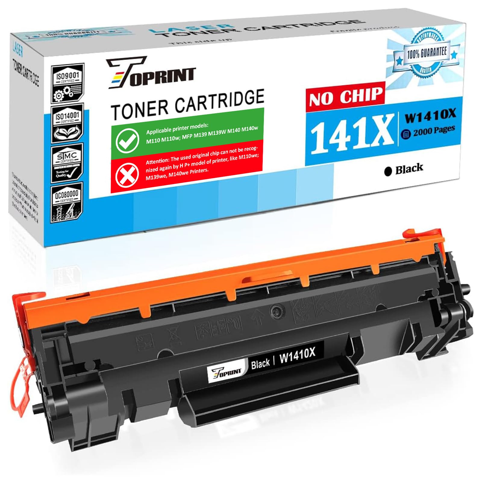 【NO CHIP, with Tool】 141X W1410X ( W1410A, 141A ) Compatible Toner Cartridge Black High Yield for H P M110 M110w; MFP M139 M140 M140w Printer, Not Compatible with M110we, M139we, M140we Printers