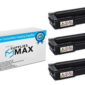 SuppliesMAX Compatible Replacement for Ricoh M-C250FW/M-C250FWB/P-C301W Black Toner Cartridge (3/PK-6900 Page Yield) (Type M-C250H) (408336_3PK)