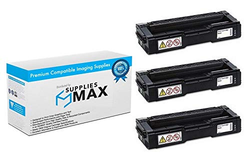 SuppliesMAX Compatible Replacement for Ricoh M-C250FW/M-C250FWB/P-C301W Black Toner Cartridge (3/PK-6900 Page Yield) (Type M-C250H) (408336_3PK)