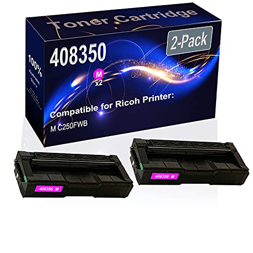 Kolasels 2-Pack (Magenta) Compatible M C250FWB Laser Toner Cartridge (High Capacity) Replacement for Ricoh M C250 (408350) Printer Toner Cartridge