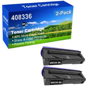 siniya 2-pack (black) compatible high capacity 408336 toner cartridge used for ricoh m c250 c250fw c250fwb c251fw, p c300 c300w c301 c301w c311w printer