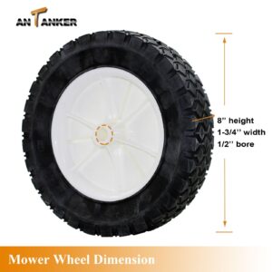 Antanker 8-Inch Plastic Wheel Replaces for Oregon 72-108 Wheel 8 x 175 Universal Wheel