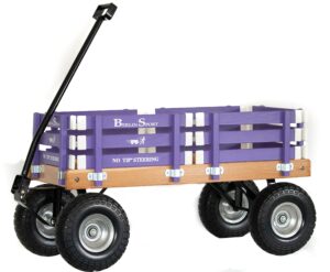 berlin flyer sport wagon - model f410 - amish made in ohio, usa - 10" no-flat tires (purple)