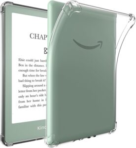 clear case for 6.8" kindle paperwhite 11th generation 2021 and signature edition tpu back cover, bumper corners slim protective case for 11th gen kindle paperwhite- transparent (transparent)