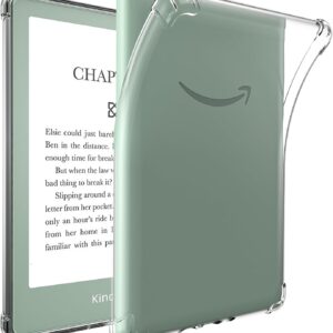 Clear Case for 6.8" Kindle Paperwhite 11th Generation 2021 and Signature Edition TPU Back Cover, Bumper Corners Slim Protective Case for 11th Gen Kindle Paperwhite- Transparent (Transparent)