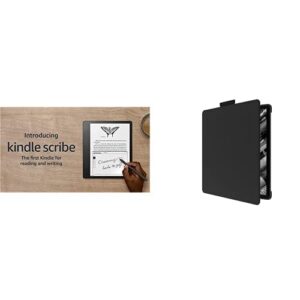 kindle scribe bundle. includes kindle scribe (32 gb), premium pen, and nupro bookcover in black